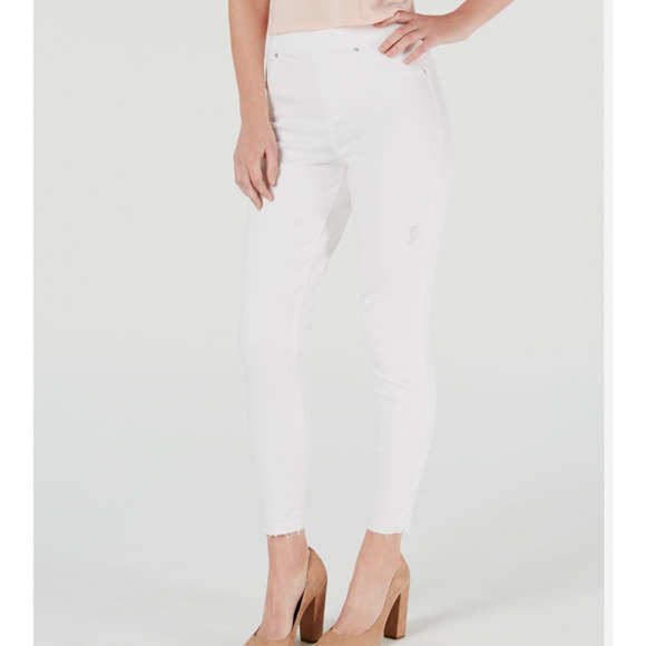 SPANX | Pants & Jumpsuits | Spanx Distressed Denim Pull On Skinny ...